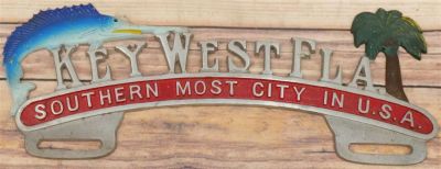 Lot 235 - Key West Florida License Plate Topper - Bodnar's Auction ...