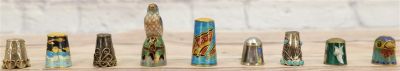 Lot 20 - Group Lot of 9 Decorative Thimbles - Bodnar's Auction ...