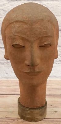 Lot 141 - Red Clay Art Pottery Sculpture of a Bust - Bodnar's Auction ...