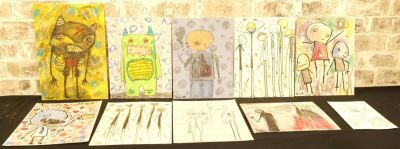 Lot 135 - Group Lot of 10 Original Artwork by Gus Fink - Bodnar's ...