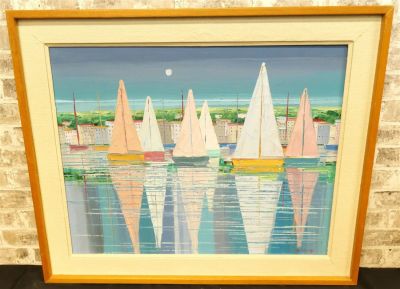 Lot 162 - Night Sail Painting by Kenneth Kaye - Bodnar's Auction ...
