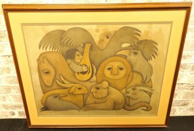 Lot 184 - Orpheus Lithograph by Carol Jablonsky - Bodnar's Auction ...