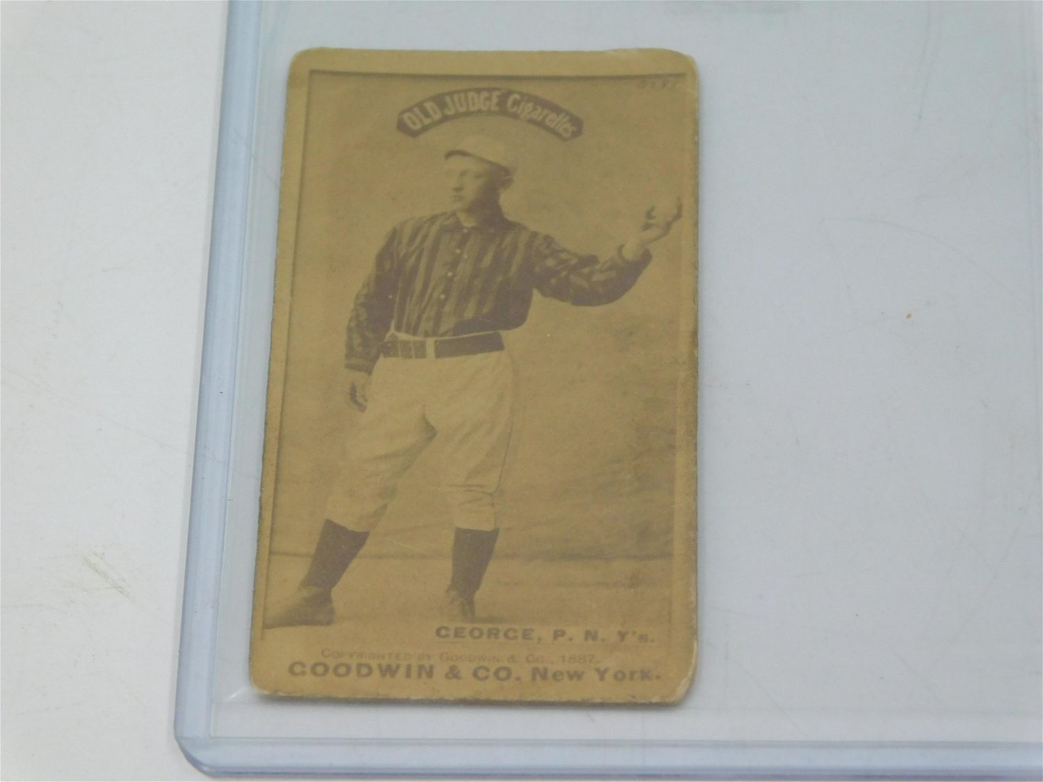 Lot 59 - Old Judge Cigarettes Bill George Tobacco Card - Bodnar's ...
