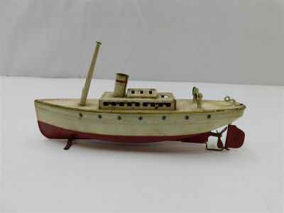 Lot 25 - Marklin Key Wind Tin Toy Boat - Bodnar's Auction ...