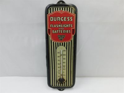 Lot 226 - Vintage Tin Litho Burgess Flashlight and Batteries ...