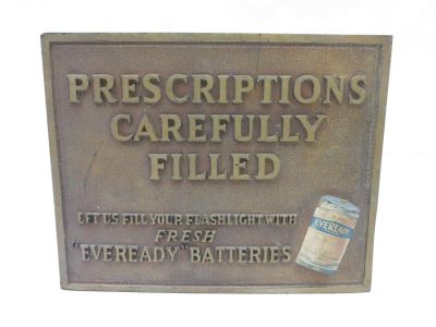Lot 229 - Vintage Eveready Heavy Cardboard Tabletop Store Sign - Bodnar ...