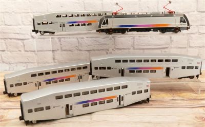 Lot 140 - MTH O27 Gauge NJ Transit Passenger Car Double Decker Set ...