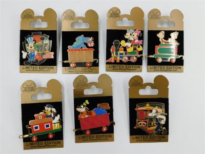 Lot 227 - Disney Character Train Pin Set - Complete plus 2 Extras ...