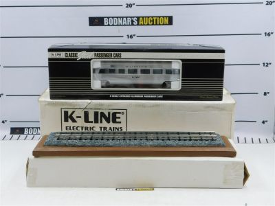 Lot 77 - K-Line O Scale Aluminum Streamline Passenger Car with Track ...