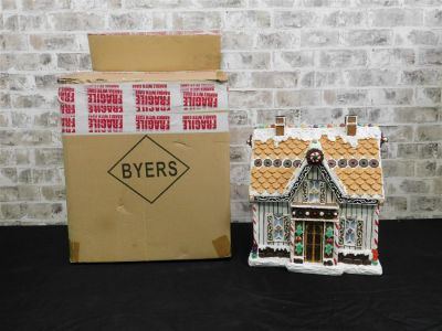 Lot 98 - Byers Choice Traditions Gingerbread House - Bodnar's Auction ...