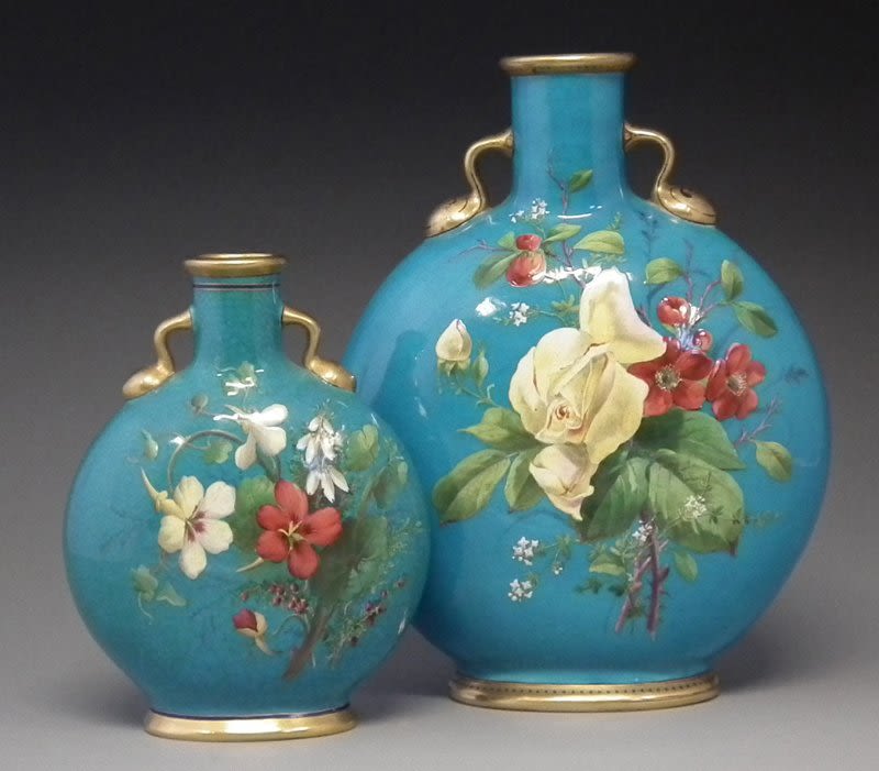 Lot 180 - Two Minton moon flasks. - Bodnar's Auction | bodnarsauction.com