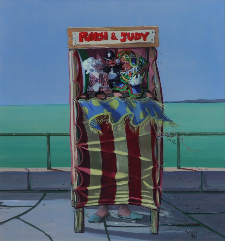 Lot 373 - Francis Wainwright, Punch & Judy Show, acrylic. - Bodnar's ...