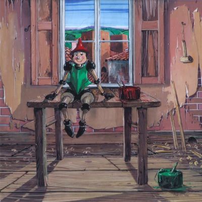 Lot 374 - Francis Wainwright, Pinocchio, acrylic. - Bodnar's Auction ...