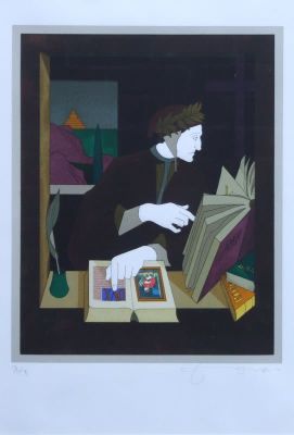 Lot 464 - Tom Phillips, Dante in his Study, signed screenprint ...