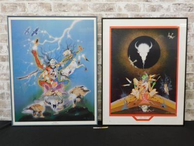 Lot 201 - Pair of Framed Prints on Board by Barthell Little Chief ...