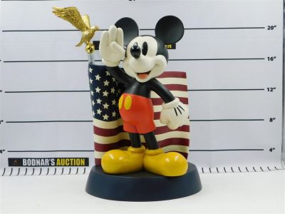 Lot 3 - Disney Mickey Mouse Salutes American Flag Big Fig - Bodnar's ...