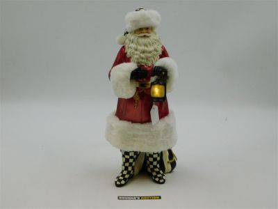 Lot 167 - Mackenzie-Childs Resin Light Up Santa Claus - Bodnar's ...