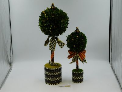 Lot 246 - Pair of Mackenzie-Childs Evergreen Accent Trees - Bodnar's ...
