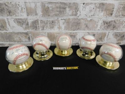 Lot 19 - Lot of 5 Autographed Baseballs including Ron White and ...
