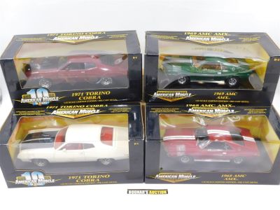 Lot 101 - Lot of 4 American Muscle Diecast Cars - Torino Cobra - Bodnar ...