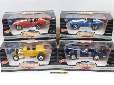 Lot 143 - Lot of 4 American Muscle Diecast Cars - Cobra, - Bodnar's ...