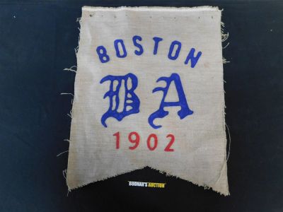 Lot 61 - 1902 Boston Americans Folk Art Flag/Banner - Bodnar's Auction ...