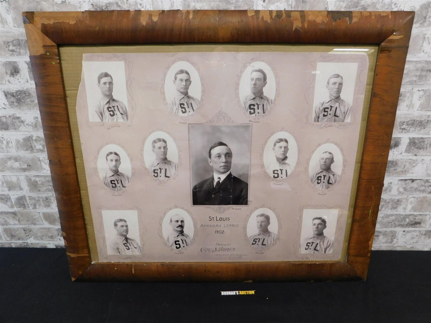 Lot 80 - Framed Copy of the St. Louis Browns Baseball Team, 1902 ...