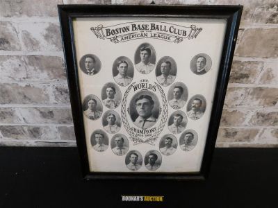 Lot 164 - Framed Copy of 1904-05 Boston Americans "American - Bodnar's ...