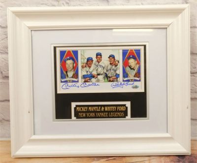 Lot 94 - Mickey Mantle & Whitey Ford Autographed Lithograph - Bodnar's ...