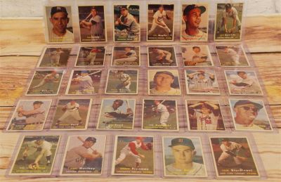 Lot 169 - Lot of 29 Topps 1957 Baseball Cards - Bodnar's Auction ...