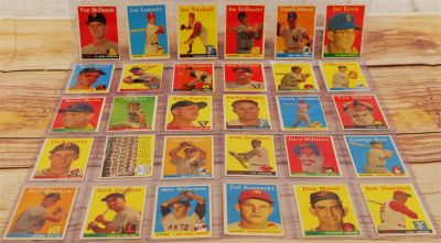 Lot 194 - Lot of 30 Topps 1958 Baseball Cards - Bodnar's Auction ...