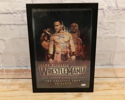 Lot 328 - Shawn Michaels WrestleMania Autographed Promotional Poster ...