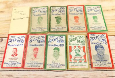 Lot 20 - Lot of 10 Sporting News Record Books - Bodnar's Auction ...