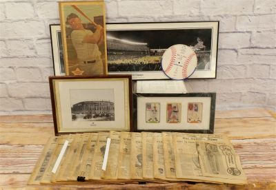 Lot 132 - Lot of Baseball Vintage Newspapers and Prints - Bodnar's ...