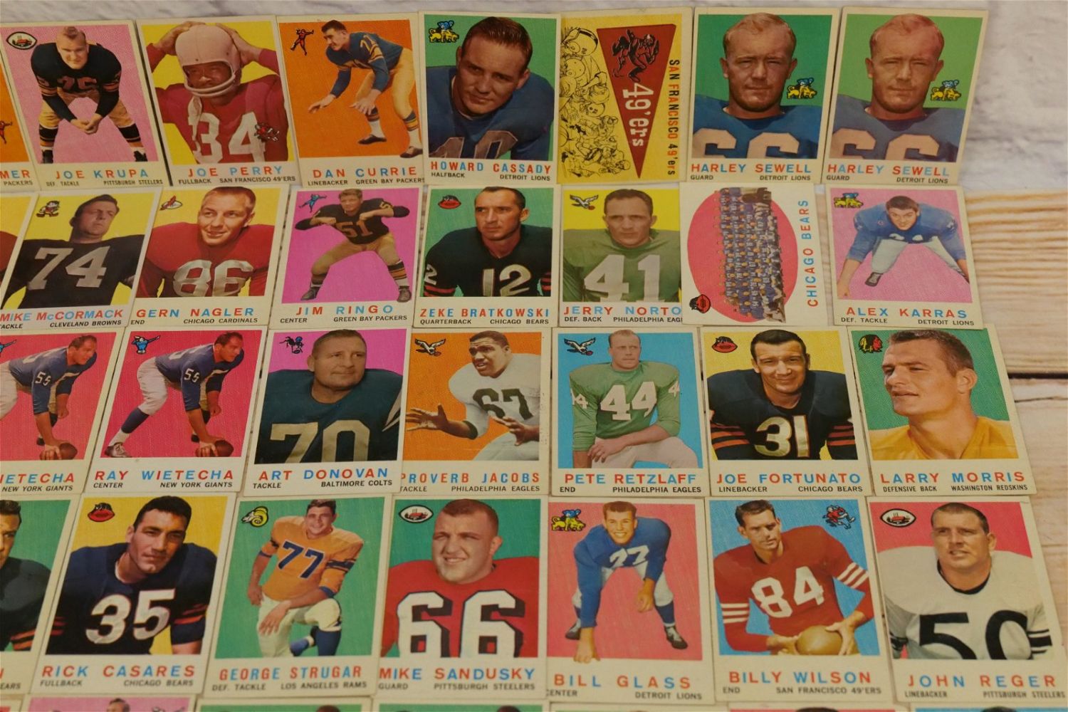 Lot 138 - Lot of 50+ 1959 Topps NFL Cards - Bodnar's Auction ...