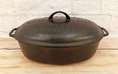 Lot 14 - Antique Cast Iron Oval Roaster/Dutch Oven Set No. 5 - Bodnar's ...