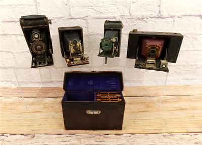 Lot 67 - Group lot of (4) Antique box cameras - Bodnar's Auction ...