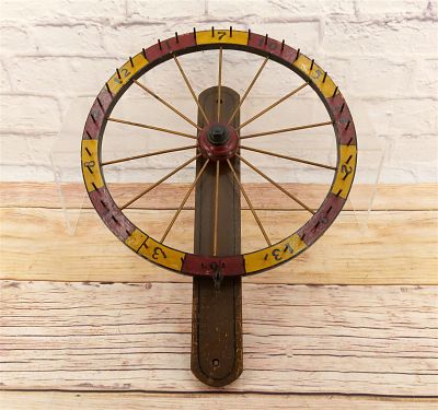 Lot 92 - Antique Folk Art Gaming Wheel of Chance - Bodnar's Auction ...