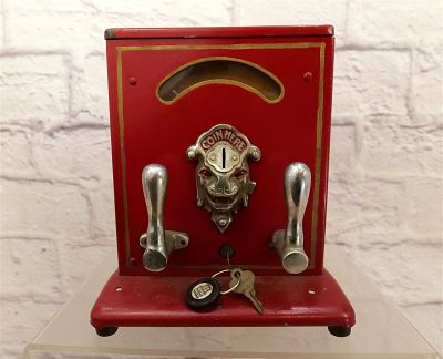 Lot 101 - Coin Operated Penny table top Electricity is Life battery ...