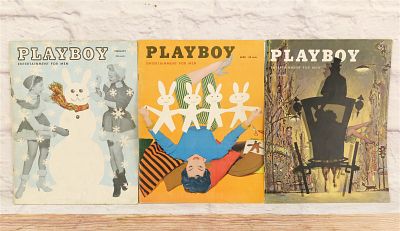 Lot 299 - Group lot of 3 1955 Playboy Magazines - Bodnar's Auction ...