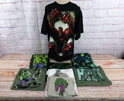 Lot 258 - Lot of 8 Marvel Hulk Tee Shirts - Bodnar's Auction ...