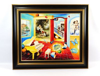 Lot 127 - Oil on Canvas by Leonardo Zhang - "The Traditionalist ...