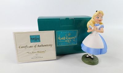 Lot 12 - WDCC "Yes, Your Majesty" Alice in Wonderland Figurine - Bodnar ...