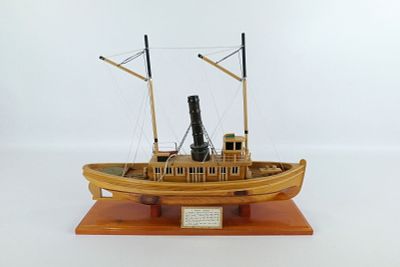 Lot 49 - Hand Carved Wooden Model Ship - Bodnar's Auction ...