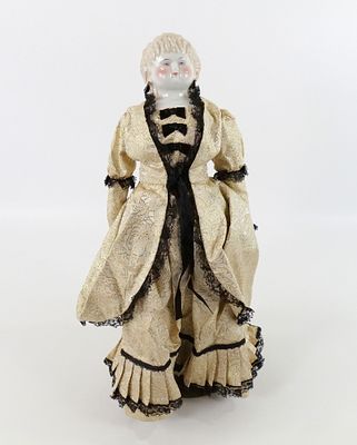 Lot 90 - Vintage Emma Clear Reproduction China Head Doll - Bodnar's ...