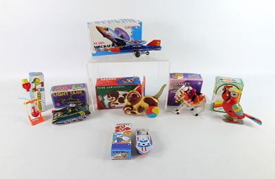 Lot 211 - Group Lot of Vintage Tin Friction and Key Wind Toys - Bodnar ...
