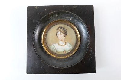 Lot 113 - Miniature Portrait of Caroline Bonaparte - Bodnar's Auction | bodnarsauction.com