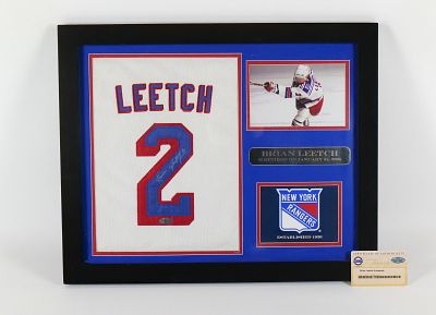 Lot 6 - Brian Leetch Autographed Retirement Commemorative Collage ...