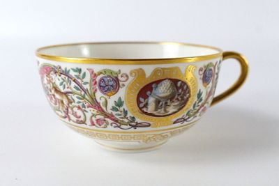 Lot 69 - Antique Serves Hand Painted Tea Cup - Bodnar's Auction ...