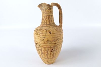 Lot 197 - Daunain Greek Pottery Antiquity Jug - Bodnar's Auction ...